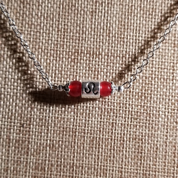 Hand Crafted | Jewelry | Zodiac Birthstones Leo Ruby Red Agate | Poshmark